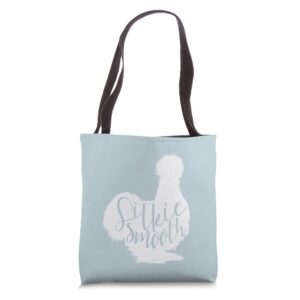 silkie chicken funny silkie smooth farm animal lovers tote bag