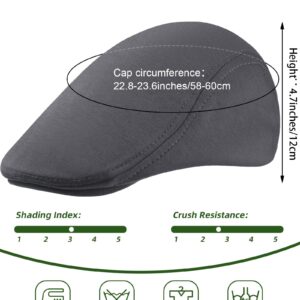 Foaincore 12 Pieces Newsboy Hat for Men, Flat Caps Bulk Driving Cabbie Hunting Hat