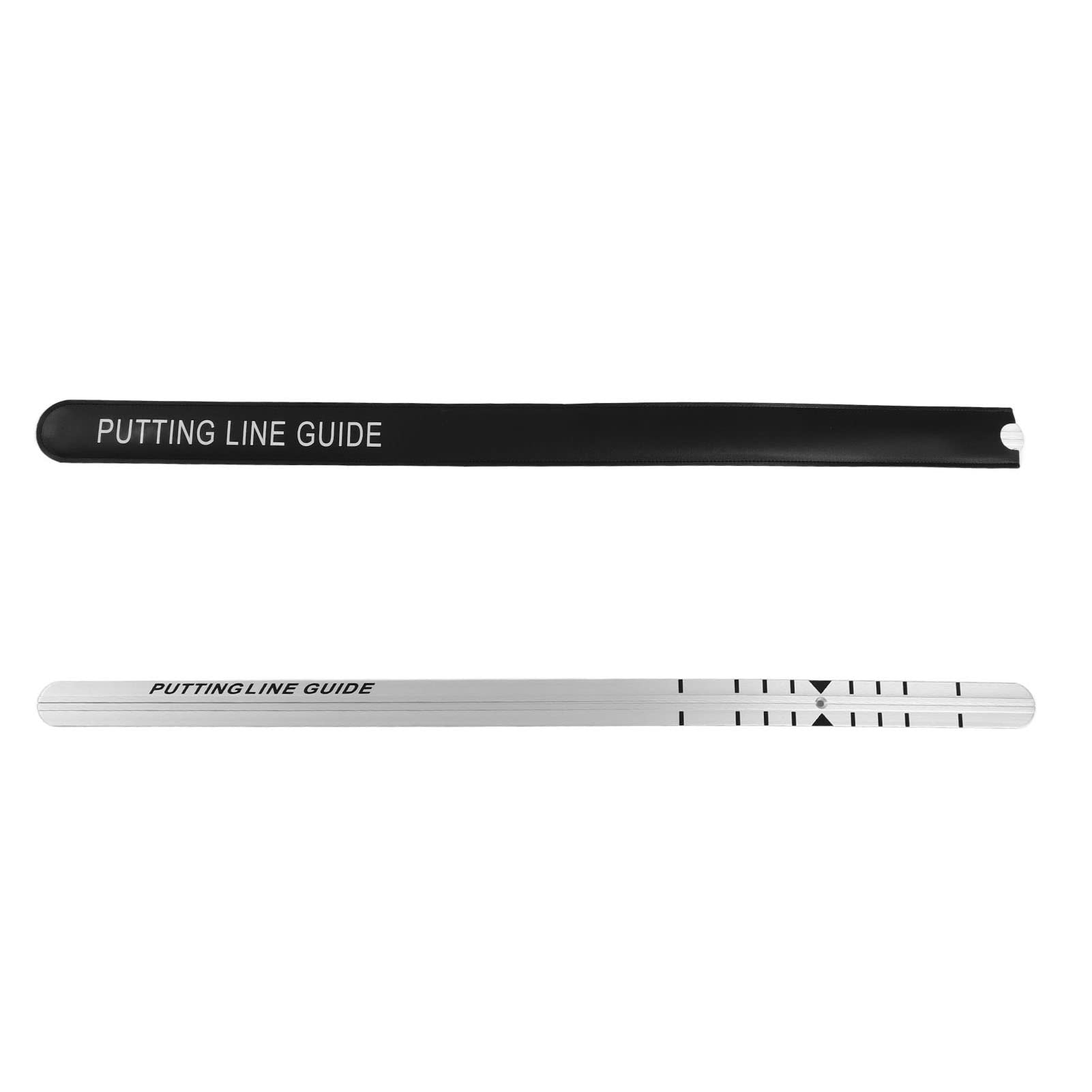 Putter Straight Ruler, Aluminum Practice Putting Alignment Rail Hitting Training Aids for Putting Green