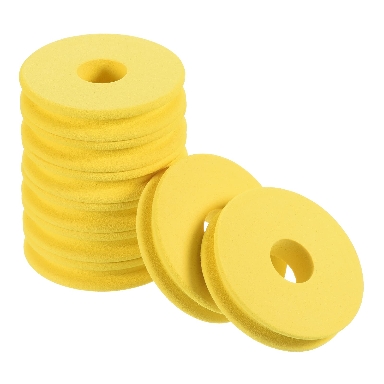 PATIKIL 2.24 Inch Fishing Line Spool, 50 Pack EVA Foam Fishing Winding Board Plates Fly Fishing Gear Organizer for Fishing Line Storage, Yellow