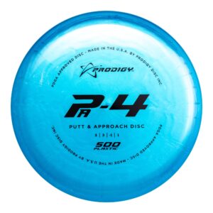 prodigy disc 500 pa-4 | understable disc golf putter | great for understable approach shots | easy turnovers or hyzer-flips | perfect disc golf approach for straight shots | colors may vary (170-174g)