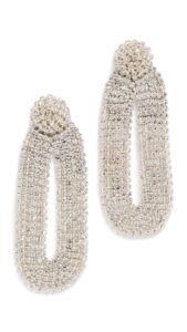 deepa gurnani women's deepa by deepa gurnani shyna earrings, silver, one size