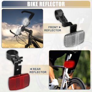 X AUTOHAUX 10pcs Bicycle Front Rear Reflector Kit Mountain Bike Safety Warning Reflectors for Handlebar Seatpost and Night Cycling Red and White