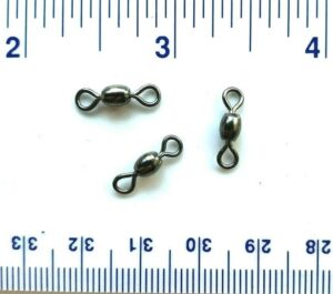 1000 gerry's tackle black crane fishing swivels size 5 (74 lbs. test) - bulk swivels