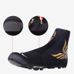 Cycling Shoe Covers Waterproof for Men Women Cycling Overshoes, Waterproof Comfortable and Durable High-Elastic Materials, High-Top Lock Shoes, Reflective Design Shoes (Size : L)