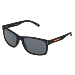 panama jack men's silver flash classic wayfarer sunglasses, black, 56