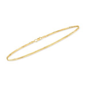 RS Pure by Ross-Simons 1.5mm 14kt Yellow Gold Herringbone Anklet. 10 inches