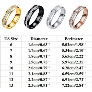 Fashion Jewelry Women's Simulated Diamond Ring Engagement Ring CZ Wedding Band Proposal Rings Elegant Promise Rings (Rose Gold, 9)