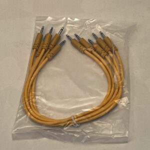 Starving Students Music Supplies Luigis Modular Supply Spaghetti Eurorack Patch Cables - Package of 5 Gold/Orange Cables, 12 (30 cm)