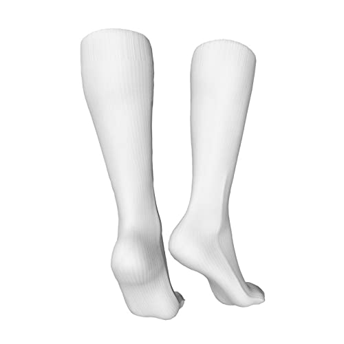 feprena Skull Compression Socks For Women & Men Circulation,Girly Skull,Best for Running,Hiking,Cycling,Travel,White Pink -20 inch