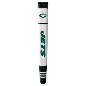 team golf nfl new york jets golf putter grip nfl golf putter grip (multi colored) with removable ball marker, durable wide grip & easy to control