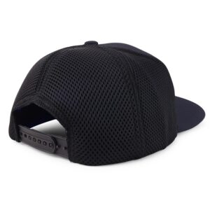 Trendy Apparel Shop XXL Oversize Air Mesh Back Flatbill Baseball Cap - Black - 2XL