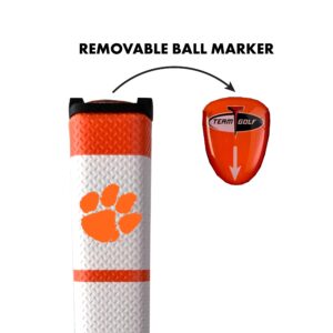 Team Golf NCAA CLEMSON Golf Putter Grip Team Golf NCAA Golf Putter Grip (Multi Colored) with Removable Ball Marker, Durable Wide Grip & Easy to Control