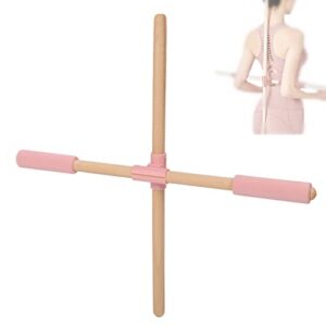 yoga sticks posture corrector, yoga stick stretching for posture, multipurpose posture correction wooden sticks, open shoulders and open back, under 1.2m/47.24''(19.7in)