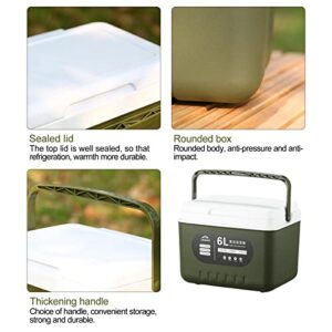 LAFANDE Compact Ice Coolers | 6 QT Portable High-Capacity Cooler Molded Lunch Box Cooler,Ice Box for Camping, Fishing, Hunting, BBQs & Outdoor Activities