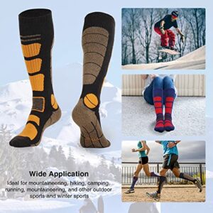 Ski Socks Merino Wool Thermal Knee High Winter Snowboard Sport Socks Men Women, Hunting