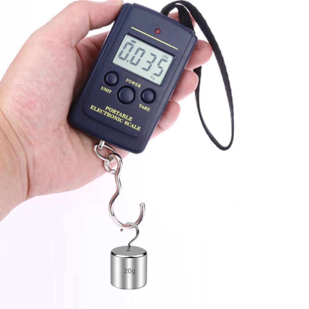 20g - 40kg Digital Hanging Box Fishing Scale Mini Portable Fish Scale Portable Mini Scale Portable Electronic Scale Key Chain Electronic Scale Suitable for Outdoor Cooking Fishing Travel Carry on