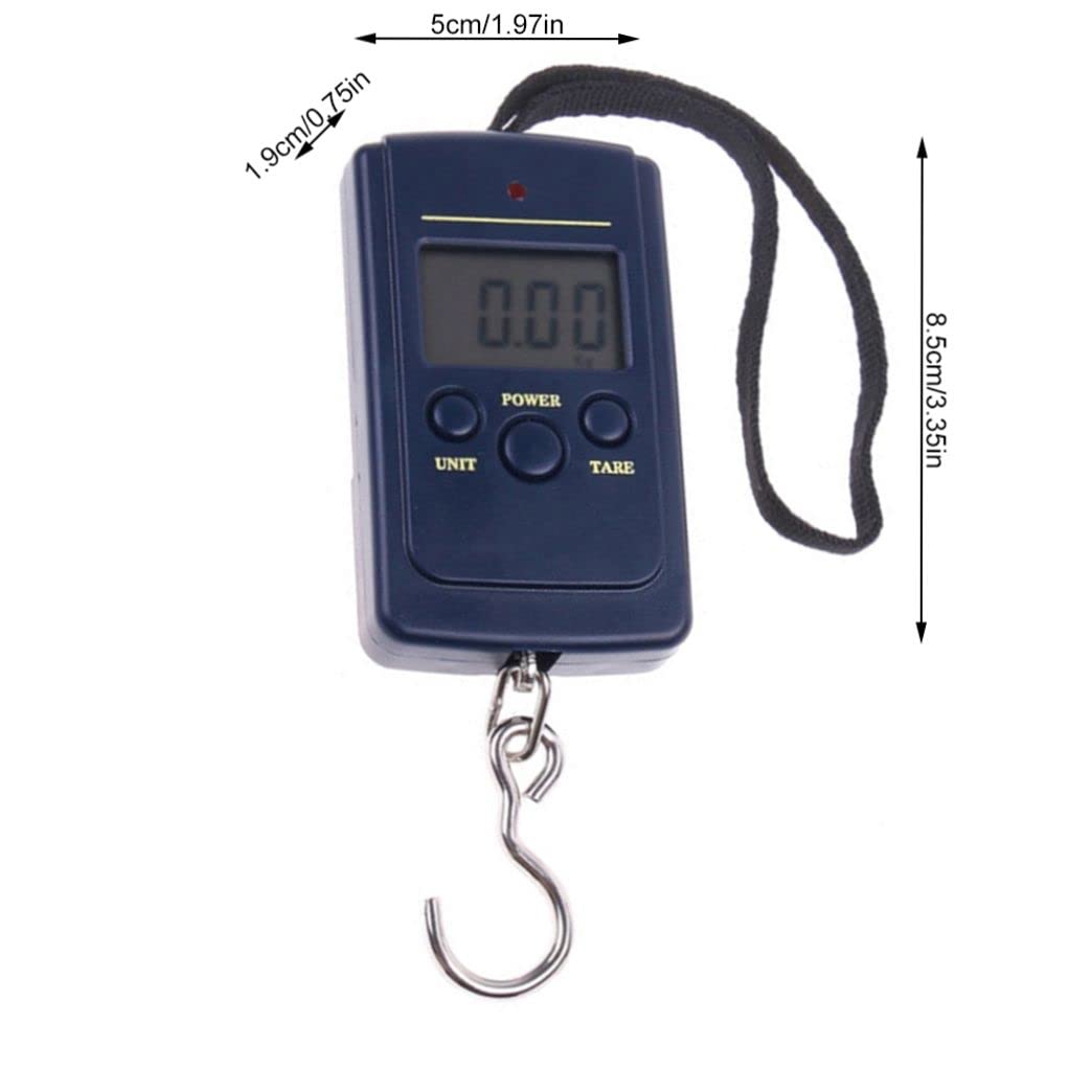 20g - 40kg Digital Hanging Box Fishing Scale Mini Portable Fish Scale Portable Mini Scale Portable Electronic Scale Key Chain Electronic Scale Suitable for Outdoor Cooking Fishing Travel Carry on