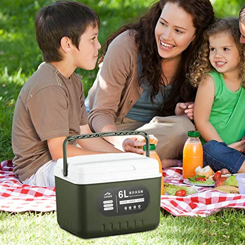 LAFANDE Compact Ice Coolers | 6 QT Portable High-Capacity Cooler Molded Lunch Box Cooler,Ice Box for Camping, Fishing, Hunting, BBQs & Outdoor Activities