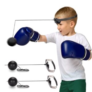 hikeen boxing reflex ball, adjustable mma boxing equipment for adults and kids, punching speed and hand eye coordination training 2 difficulty levels