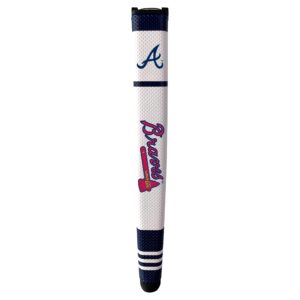 team golf mlb atlanta braves golf putter grip mlb golf putter grip (multi colored) with removable ball marker, durable wide grip & easy to control