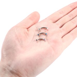 GAGABODY Eyebrow Jewelry 16g G23 Titanium Eyebrow Piercing Jewelry Curved Barbell 16g Belly Button Ring 6mm-12mm Cartilage