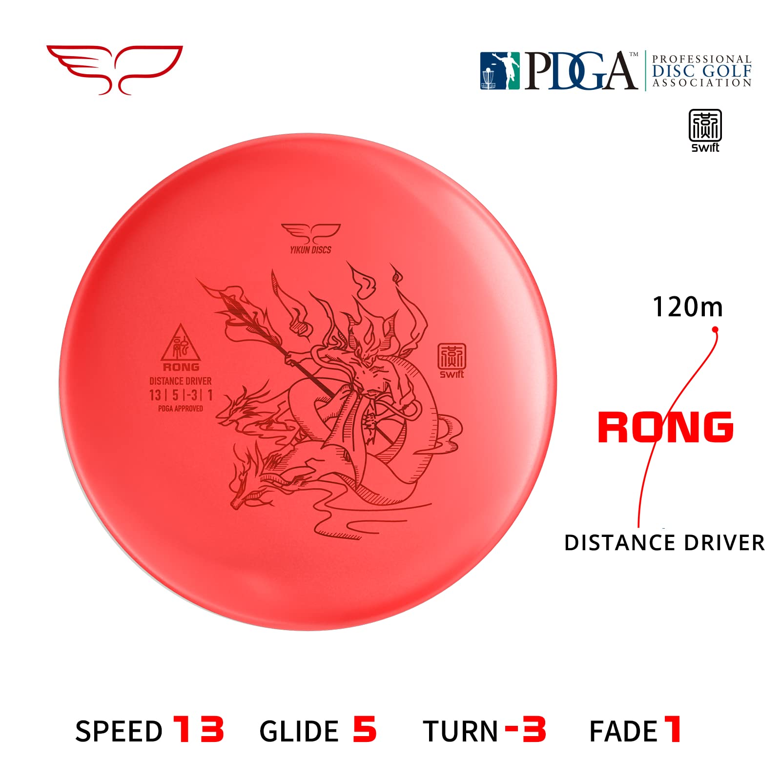 Yikun Disc Golf Disc Floating Disk Fairway Driver 150-160g Disc Golf Fairway Driver Perfect for Outdoor Games Floats in Water[Dics Shade Color May Vary]