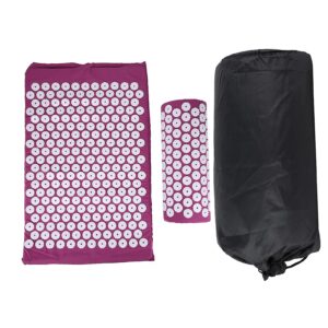 gloglow gymnasium exercise mats, acupressure mat pillow set massage yoga pad mat with carry bag()