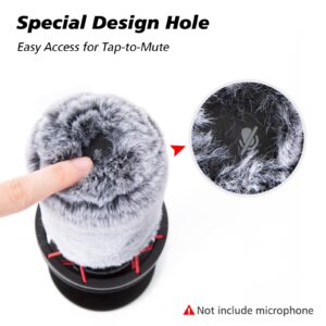 Microphone Windscreen Pop Filter Compatible with HyperX QuadCast - Mic Foam Cover with Furry Windscreen Muff for HyperX QuadCast S，QuadCast S White (2 Pack)