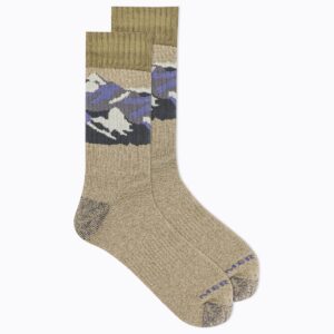 Merrell Brushed Thermal Crew Socks-1 Pair Pack-Unisex Cushion and Soft Inner Layer, Khaki Mountain, M/L (Men's 9.5-12 / Women's 10-13)