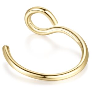 giulia leoni 14k gold nose ring hoop for women, 20g nose piercing jewelry, stainless & hypoallergenic nose rings (gold)