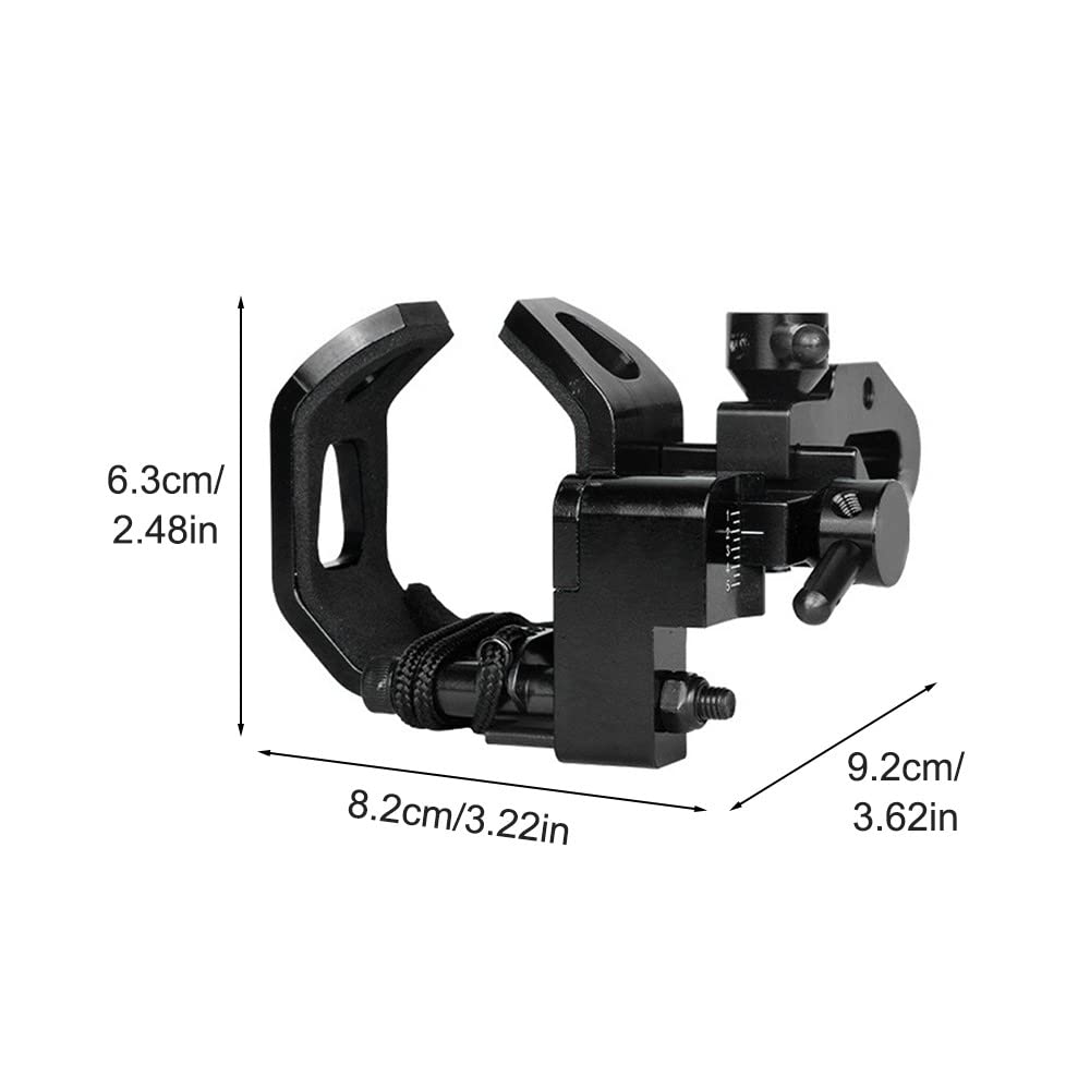 MiOYOOW Arrow Rest, Two-Way Quick Fine-Tuning Arrow Rest Compound Bow Archery Equipment with Bidirectional Clear Scale for Outdoor Archery