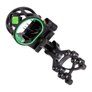 ruiqas aluminum alloy compound bow sight 5 pins 0.019'' bow sight with sight light archery accessory