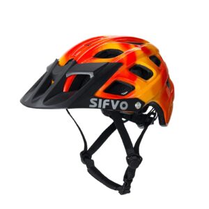 kids bike helmet, sifvo kids helmet boys and girls bike helmet for kids ages 6+ youth bike helmet with visor safe and stylish adjustable 52-58cm