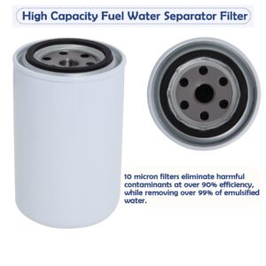 18-7866 Fuel Water Separating Filter 9-37807 Replacement Compatible with Yamaha MAR-FUELF-IL-TR MAR-10-MEL-00-00, 10 Micron,Pack of 2