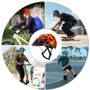 Kids Bike Helmet, SIFVO Kids Helmet Boys and Girls Bike Helmet for Kids Ages 6+ Youth Bike Helmet with Visor Safe and Stylish Adjustable 52-58cm