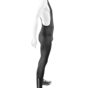 AERO|TECH|DESIGNS | Men's USA Classic Unpadded Thermal Fleece Bib-Tights | Black | Tall Fit | Large