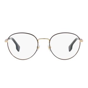 versace ve 1279 1436 gold/matte black metal round eyeglasses 53mm