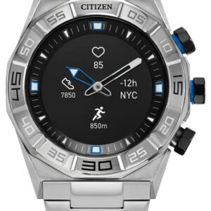 Citizen CZ Smart Gen 1 Hybrid smartwatch 44mm, Continuous Heart Rate Tracking, Fitness Activity, Golf App, Displays Notifications and Messages, Bluetooth Connection, 15 Day Battery Life