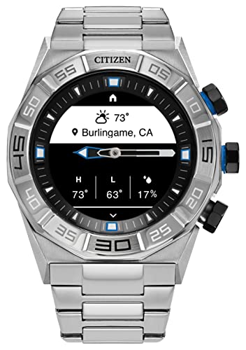 Citizen CZ Smart Gen 1 Hybrid smartwatch 44mm, Continuous Heart Rate Tracking, Fitness Activity, Golf App, Displays Notifications and Messages, Bluetooth Connection, 15 Day Battery Life