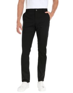 lrd mens stretch golf pants – lightweight performance slim fit golf pant for men black - 34w x 32l