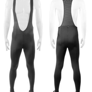 AERO|TECH|DESIGNS | Men's USA Classic Unpadded Thermal Fleece Bib-Tights | Black | Tall Fit | Large