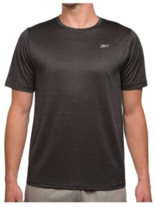 reebok men's textured active tee (black jaquard, xx-large)