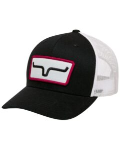 kimes ranch caps the cutter trucker horns logo patch mesh-back ball/black