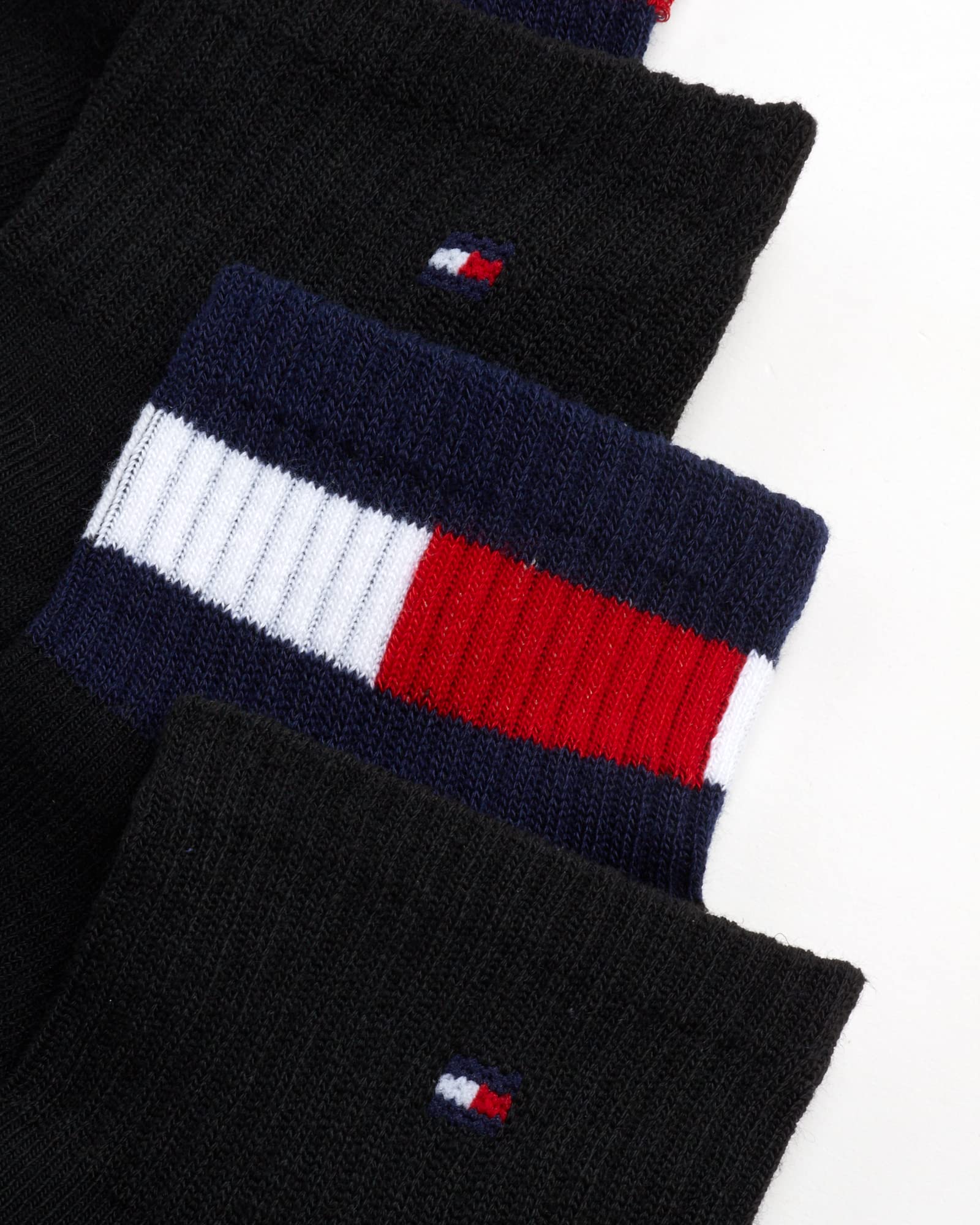 Tommy Hilfiger Men's Quarter Socks - 12 Pack Performance Cushion Comfort Socks - Breathable Athletic Socks for Men (7-12), Size 7-12, Premium Black