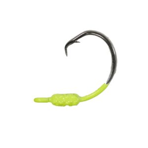 yellowtail snapper weighted circle hook jig - (chartreuse) 4/0 hook - 1/32 oz - 25 pack