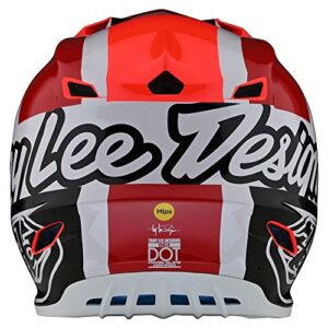 Troy Lee Designs SE4 Polyacrylite Midnight Motocross Helmet - Full Face Offroad Motorcycle Dirt Bike ATV Powersports Dual Sport Racing Helmet - Boys Girls Kids (Red/Charcoal, LG)