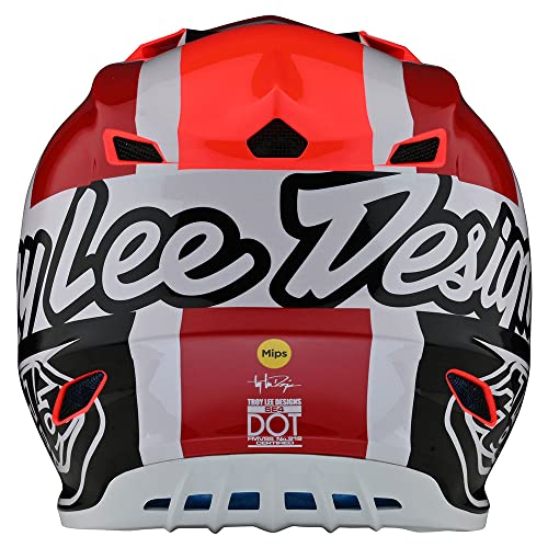 Troy Lee Designs SE4 Polyacrylite Midnight Motocross Helmet - Full Face Offroad Motorcycle Dirt Bike ATV Powersports Dual Sport Racing Helmet - Boys Girls Kids (Red/Charcoal, LG)