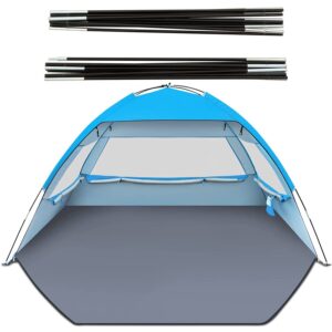 gorich beach tent for 6 people + beach tent poles for replacement (6 people, sky blue)