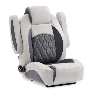 DeckMate Luxury Reclining Pontoon Captain's Chair - Gray and Charcoal (RCL-500)